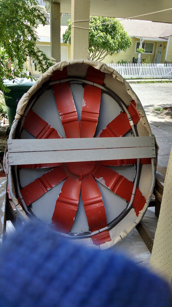 Coracle made from recycled plastic barrel | The Coracle Society