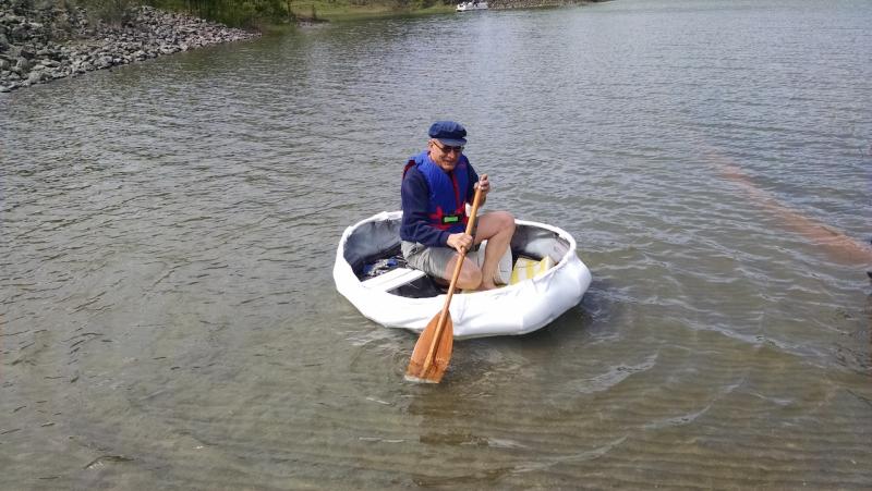Coracle made from recycled plastic barrel | The Coracle Society